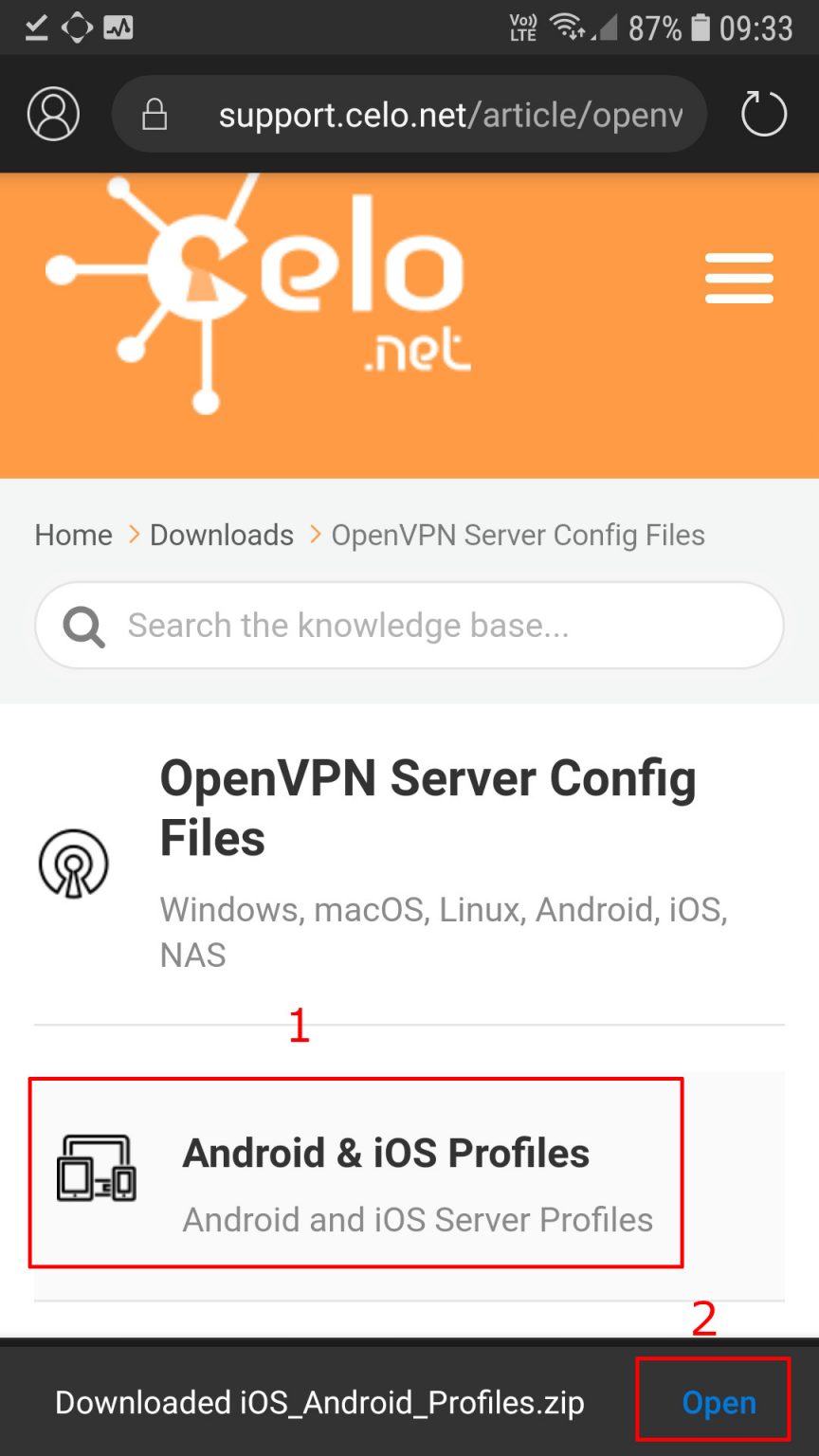 OpenVPN Connect on Android | Celo VPN Help Center