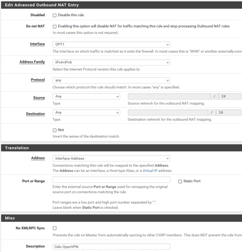 PFSense Openvpn Setup | Celo VPN Help Center
