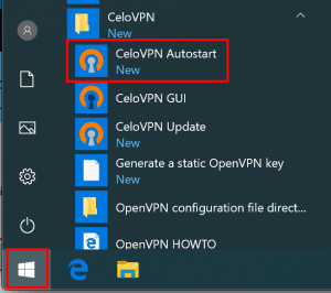 Windows Client Auto Start and Connect | Celo VPN Help Center